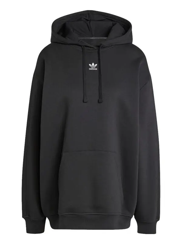 Adidas Essentials Oversized Fleece Hoodie - Black