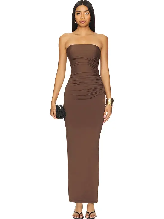 NAKEDVICE The Evelyn Dress - Chocolate Brown