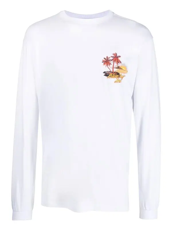 BLUE SKY INN Logo Long Sleeve T Shirt - White