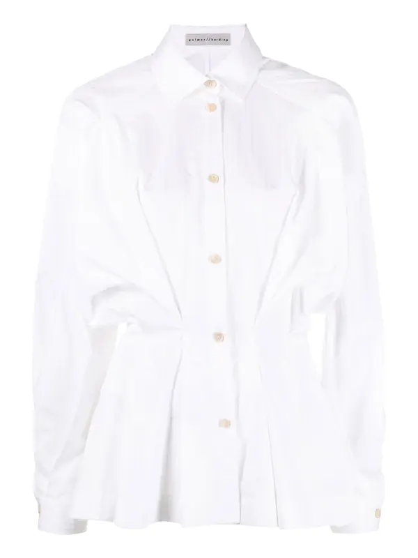 Palmer//harding Gathered-waist Shirt - White
