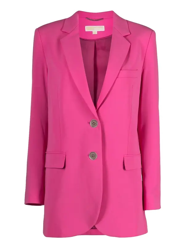 Michael Kors Single-breasted Wool Blazer - Fuchsia