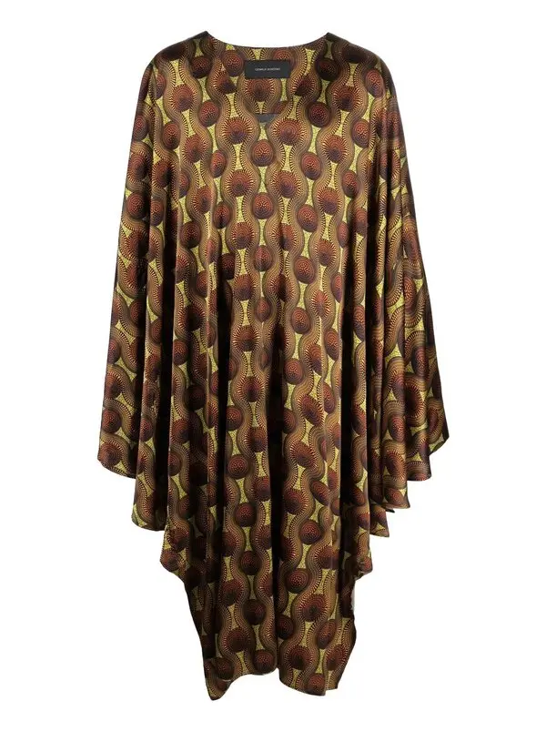 Ozwald Boateng Printed Silk Kaftan - Yellow