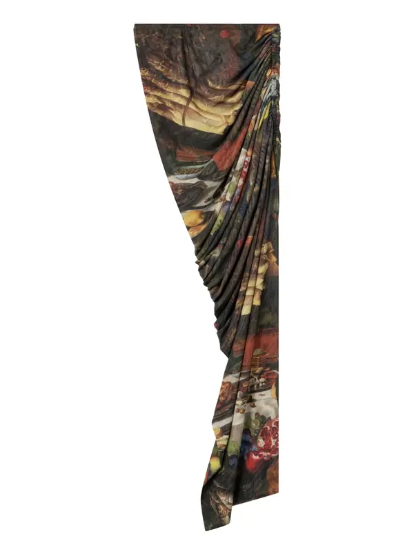 AZ FACTORY BY ESTER MANAS Side-slit Midi Skirt - Multicolour