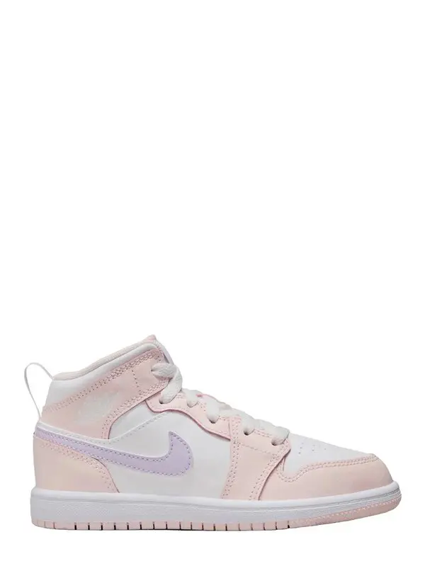 JORDAN 1 Mid Sneakers - Pink Wash/white/violet Frost