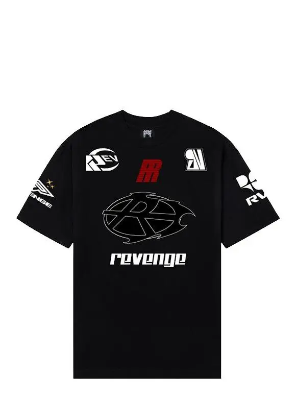 REVENGE Racer Patch Tee Shirt - Black