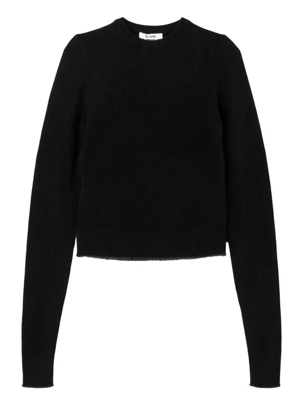 RE/DONE Crew-neck Cashmere Jumper - Black