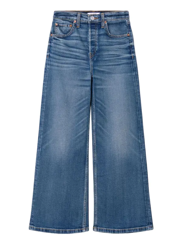 RE/DONE High-rise Wide-leg Jeans - Blue