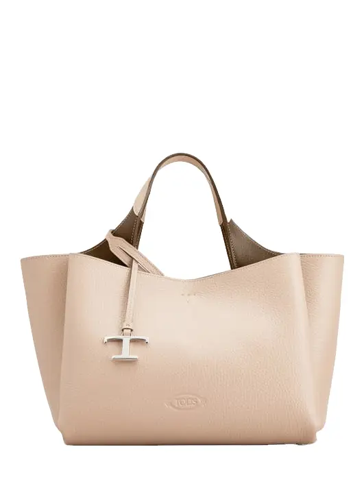 TOD'S Mini Leather Tote - Ballerina/creta