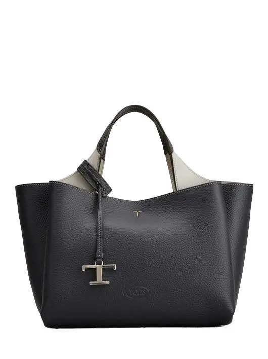 TOD'S Mini Leather Tote - Galassia Sc/ Gabbiano