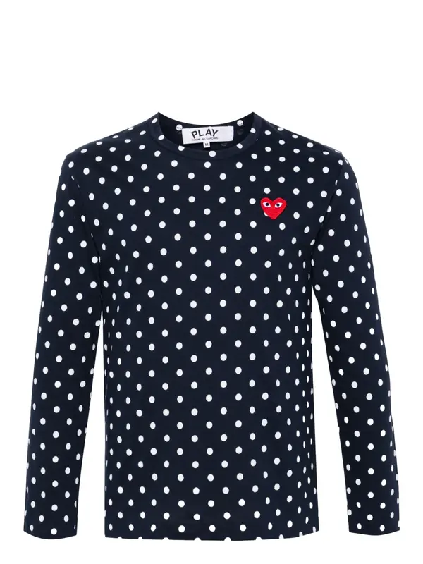 Play Comme Des Garcon Polka-dot T-shirt - Blue