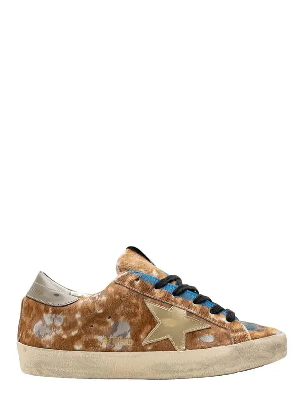 GOLDEN GOOSE Super-star Leopard Print Sneakers - Brown