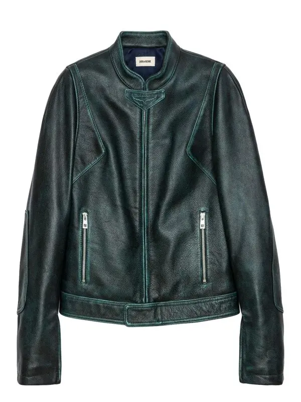 Zadig&Voltaire Loupa Leather Jacket - Green