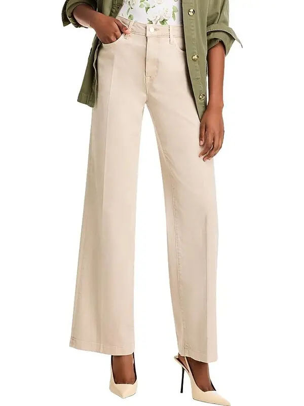 L'Agence Scottie High-rise Wide-leg Jeans - Biscuit