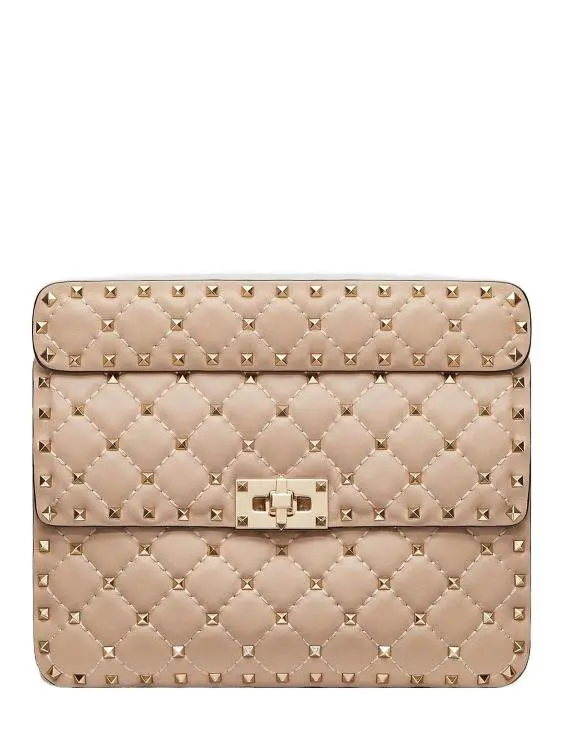 Valentino Garavani Rockstud Spike Shoulder Bag - Beige