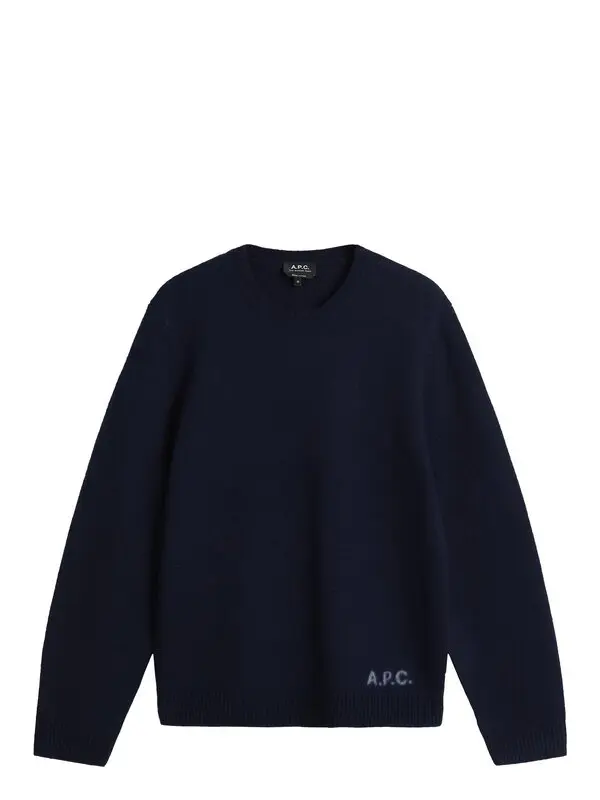 A.p.c. Edward Intarsia Knit Sweatshirt - Dark Navy