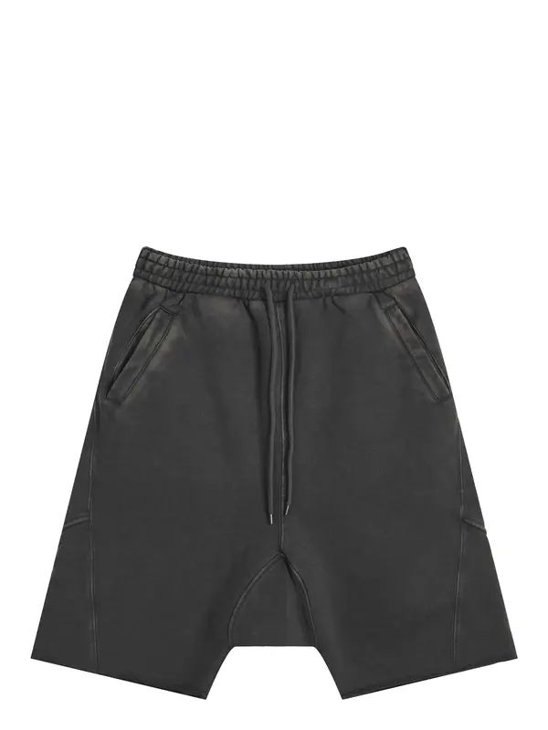 ENTIRE STUDIOS Heavy Drop Crotch Shorts - Washed Black
