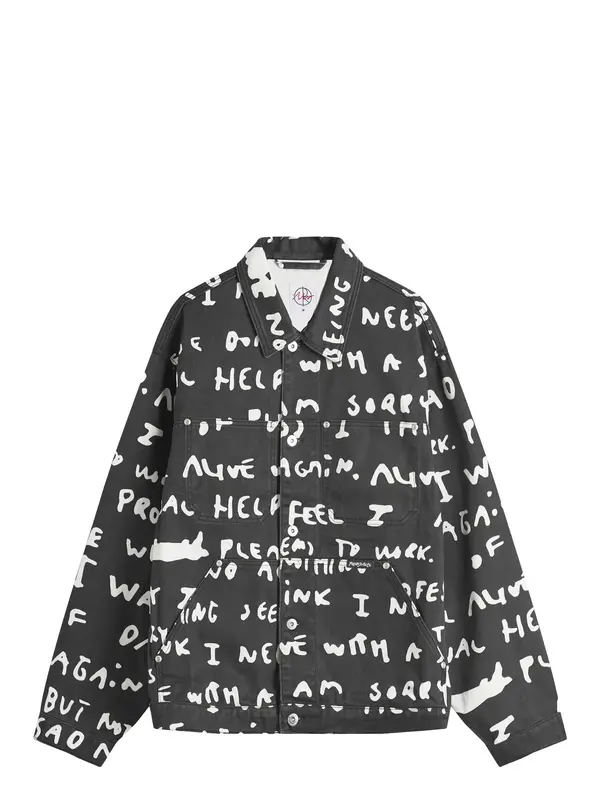 POLAR SKATE CO. Sad Notes Patrik Jacket - Black/white