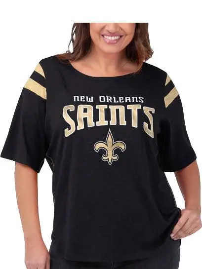 G-III 4HER BY CARL BANKS New Orleans Saints Linebacker T-shirt - Black