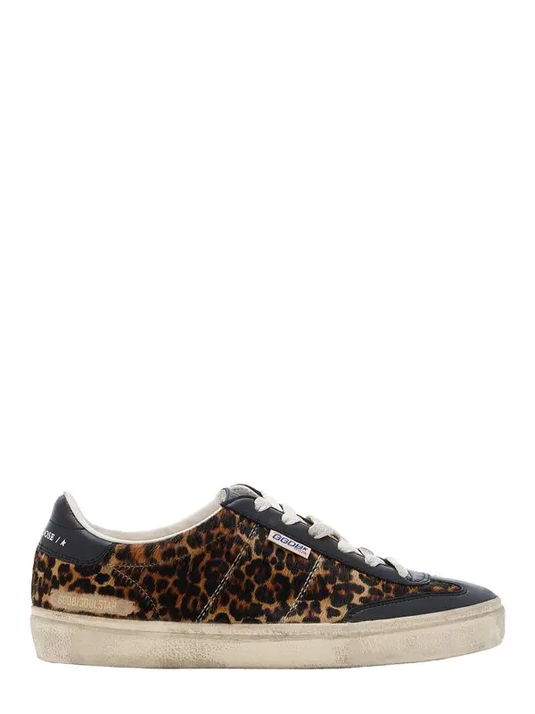 GOLDEN GOOSE Soul-star Leopard-print Pony Hair Sneakers - Animal
