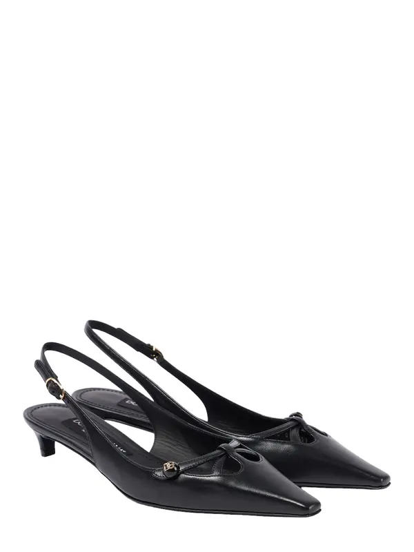 Dolce & Gabbana Leather Slingback Pumps - Black