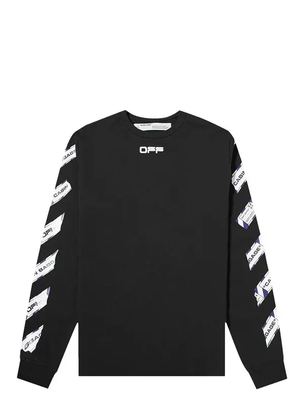 Off-White Airport Tape Long-sleeve T-shirt - Black