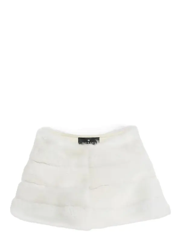 Gorski Reversible Shearling Cape - White