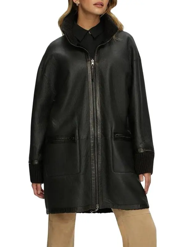 Gorski Reversible Lamb Shearling Jacket - Black