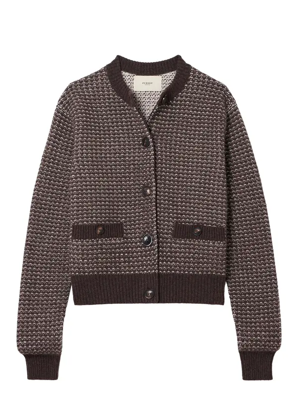 Purdey Rosebank Cashmere Cardigan - Brown