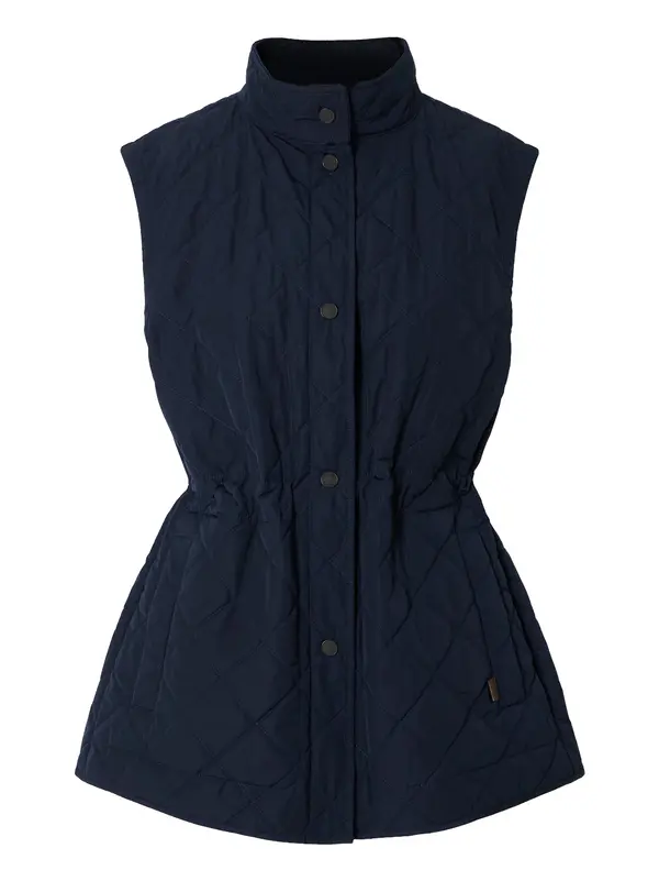 Purdey Quilted Shell Vest - Blue