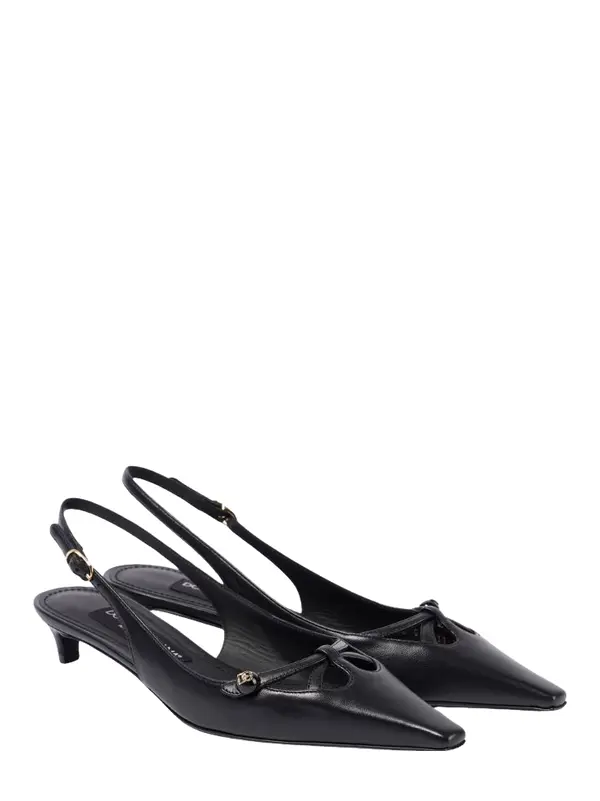 Dolce & Gabbana Leather Slingback Pumps - Black