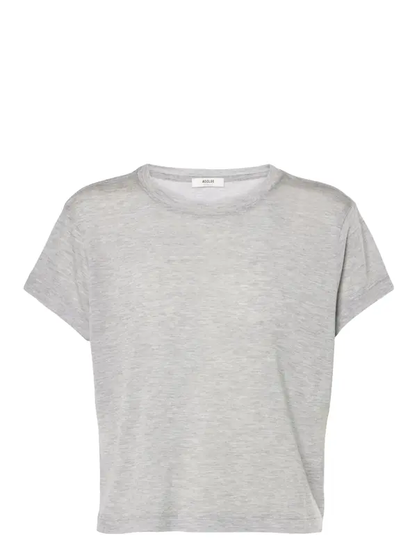 AGOLDE Adine Cotton Jersey T-shirt - Grey