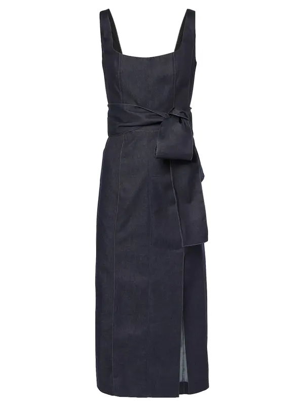 Carolina Herrera Denim Midi Dress - Blue