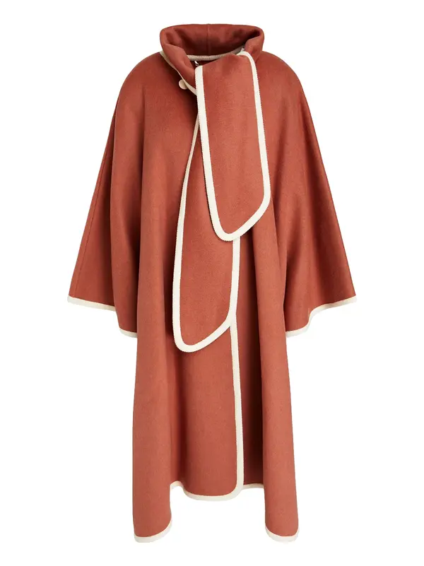 Zimmermann Draped Wool-blend Felt Cape - Tan