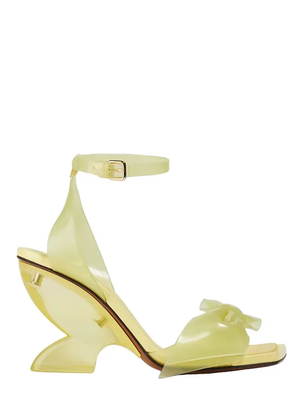 Zimmermann Bow-detailed Pvc Sandals - Lime Green