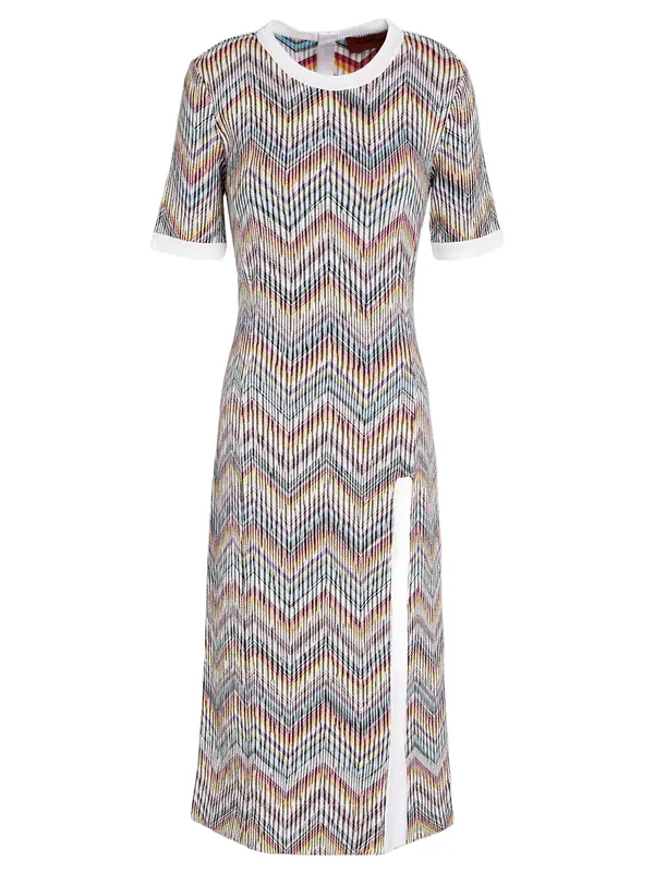 Missoni Crochet-knit Cotton-blend Midi Dress - White
