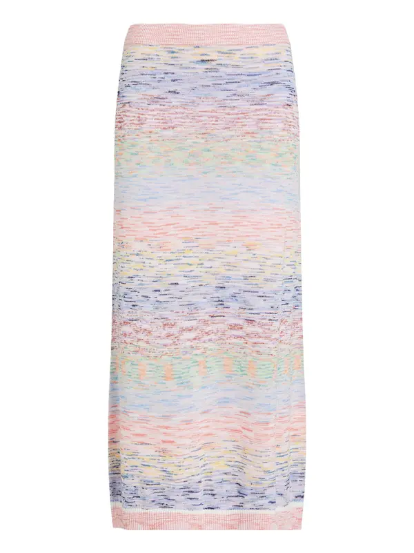 Zimmermann Spacedyed Cotton-blend Midi Skirt - Baby Pink