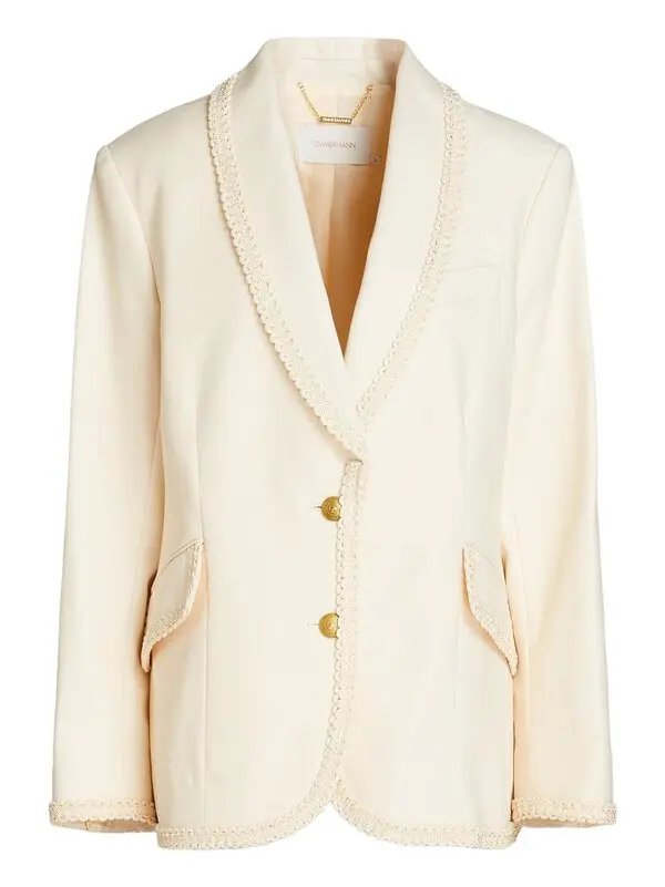 Zimmermann Cotton-blend Blazer - Ecru