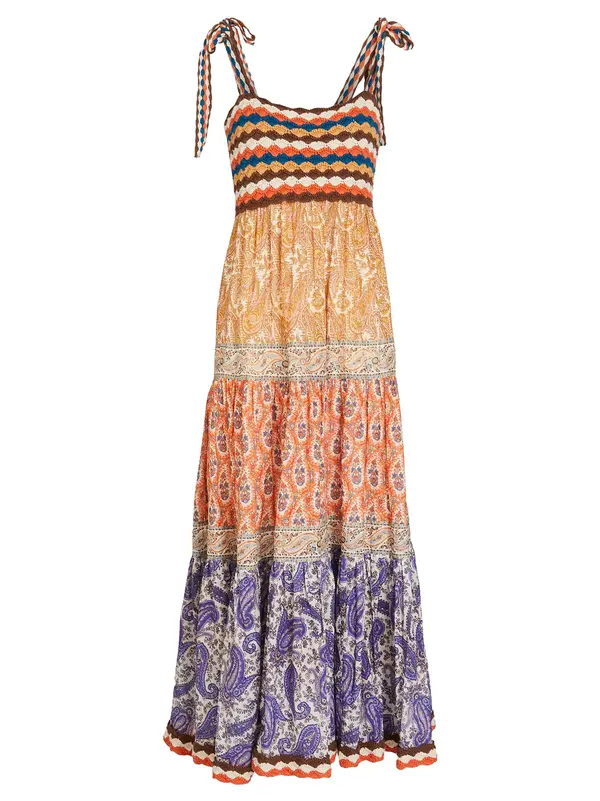 Zimmermann Paisley-print Cotton-voile Maxi Dress - Multicolor