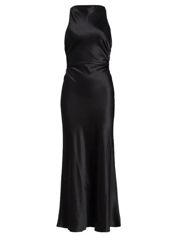 REFORMATION Casette Silk Maxi Dress - Black