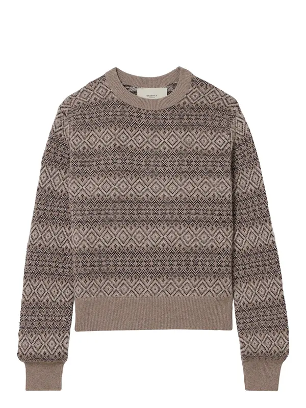 Purdey Kirkstone Fair Isle Cashmere Sweater - Brown