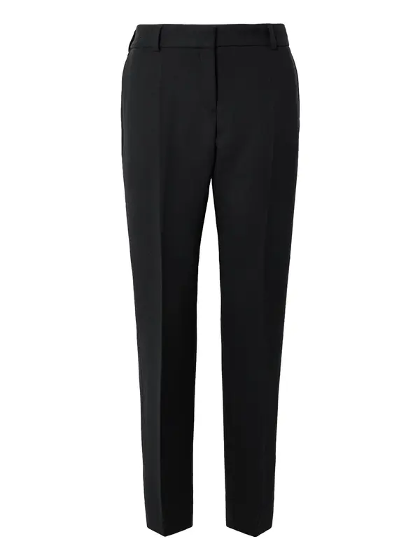 TOTEME Recycled Woven Slim-leg Trousers - Black