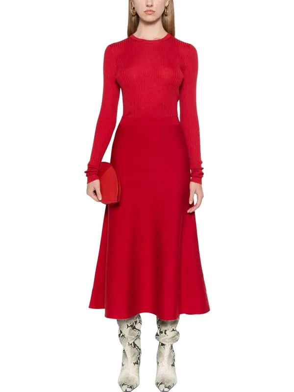 Gabriela Hearst Freddie Midi Skirt - Red