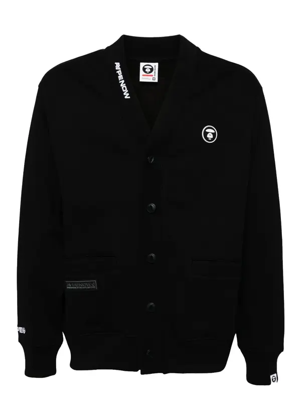 AAPE BY *A BATHING APE® Logo Cardigan - Black