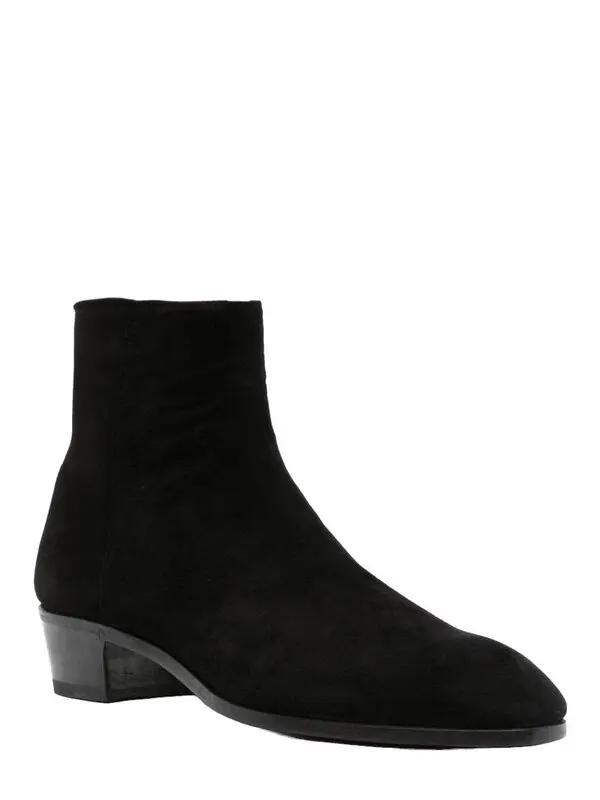 LARDINI 45mm Suede Ankle Boots - Black
