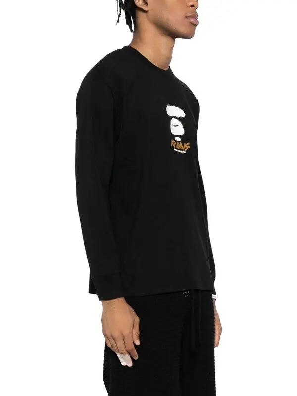AAPE BY *A BATHING APE® Moonface Logo T-shirt - Black