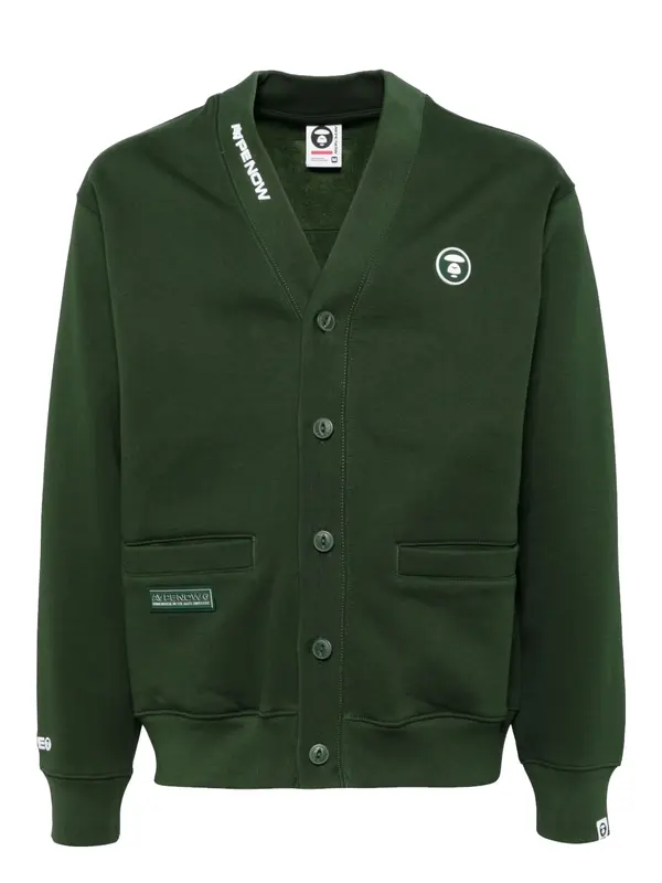 AAPE BY *A BATHING APE® Logo Cardigan - Green