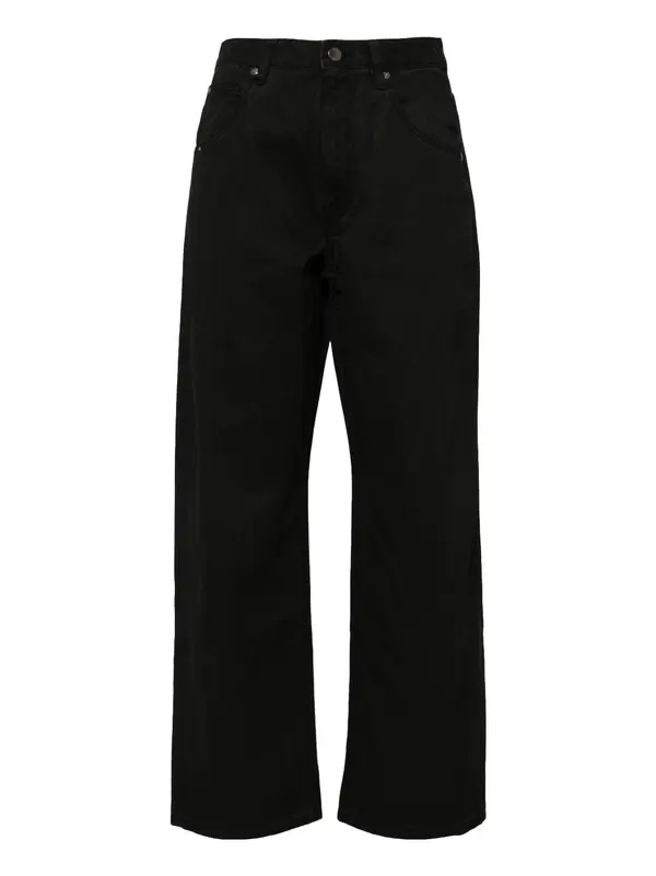 Izzue Cotton Cropped Trousers - Black