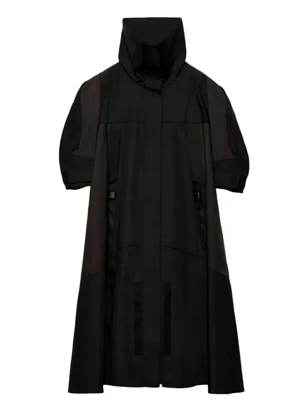 Prada Panelled Single-breasted Coat - Black