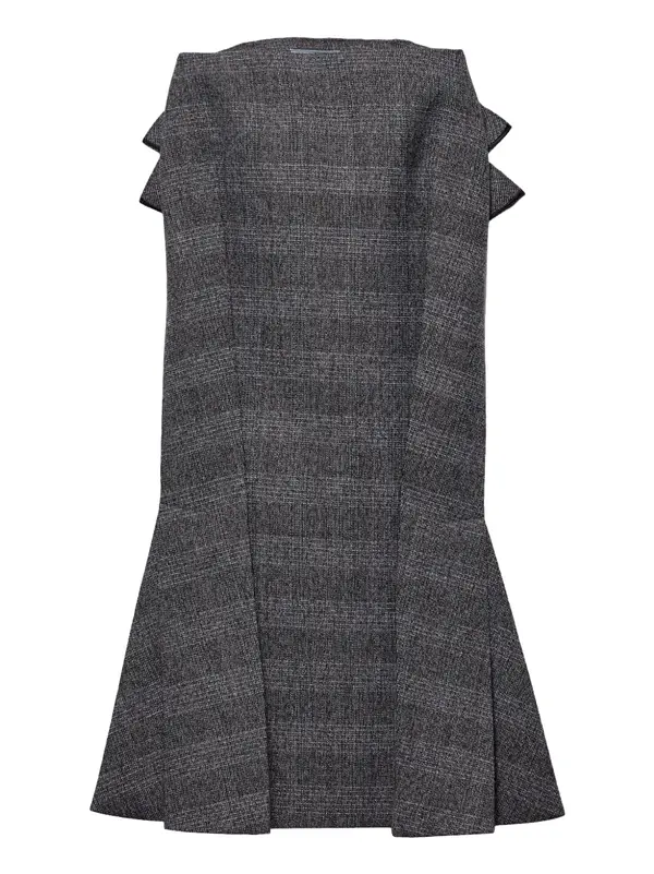 Prada Prince Of Wales Check Skirt - Black
