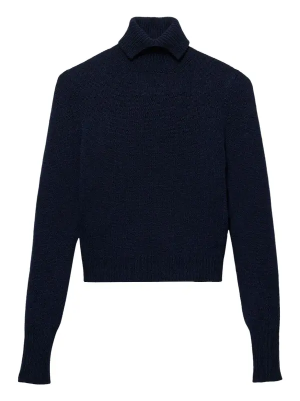 Prada Turtleneck Cashmere Sweater - Blue